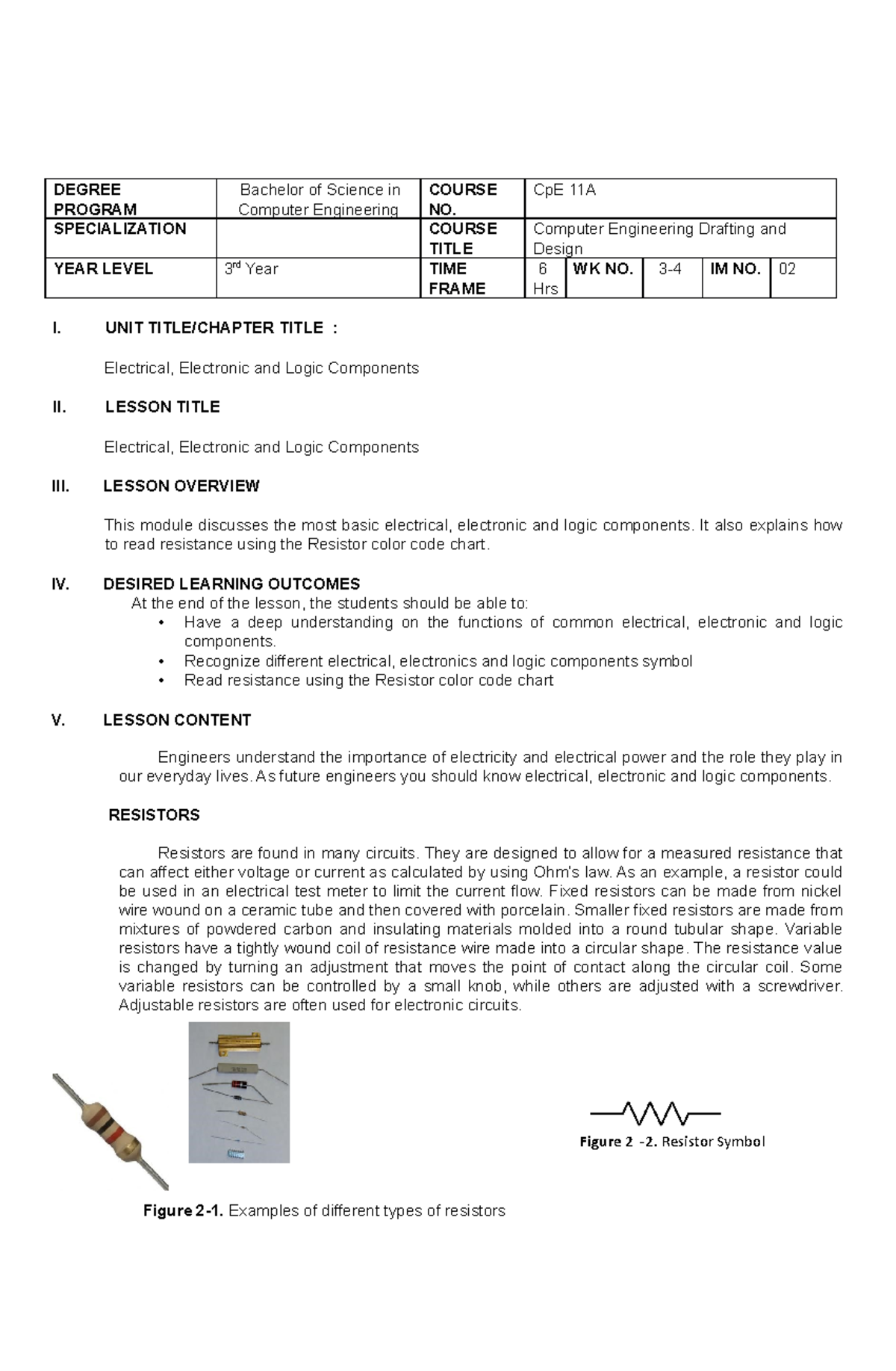 Module CEDD 2 - COMPUTER DRAFTING NOTES - DEGREE PROGRAM Bachelor of ...