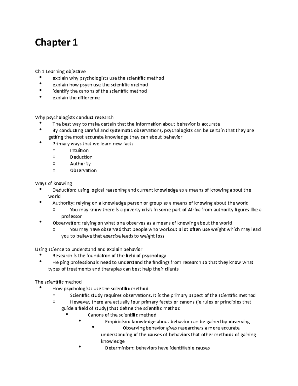 Chapter 1 - Professor Elizabeth Dotson - Chapter 1 Ch 1 Learning ...
