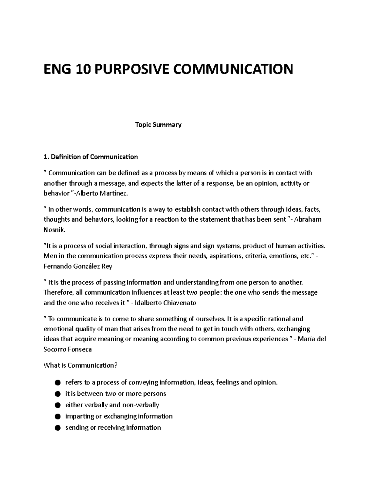 ENG 10 Purposive communication - ENG 10 PURPOSIVE COMMUNICATION Topic ...