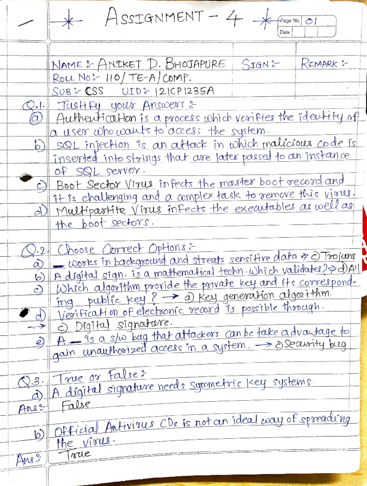 Css assignment 4 - Cryptography & System Security - Studocu