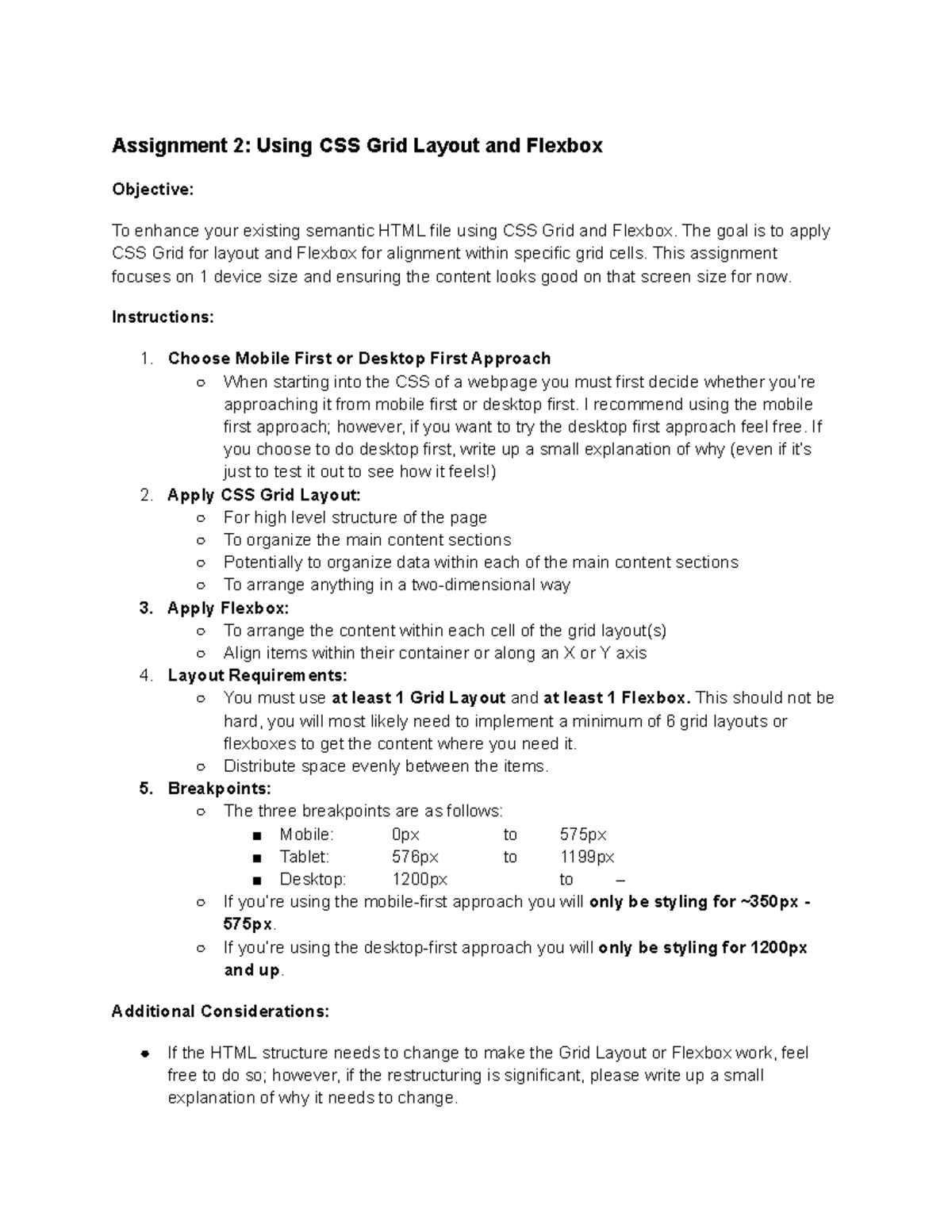 Assignment 2 Flexbox And Grid Layout Assignment 2 Using Css Grid Layout And Flexbox Objective 2143