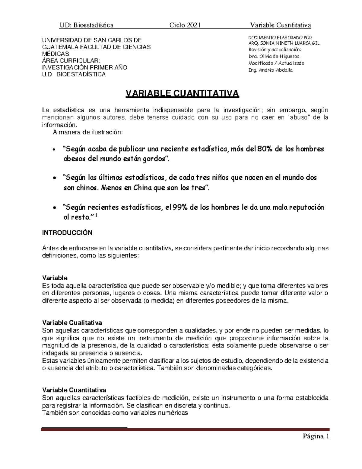 Presentación Tabular y Grafica Variable Cuantitativa Documento DE Apoyo ...