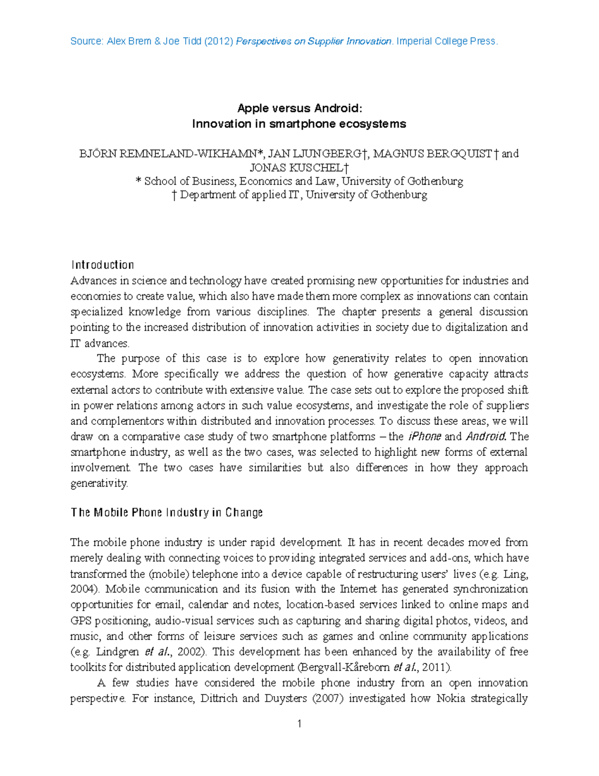 06 Apple vs Android - Article to study - Apple versus Android ...