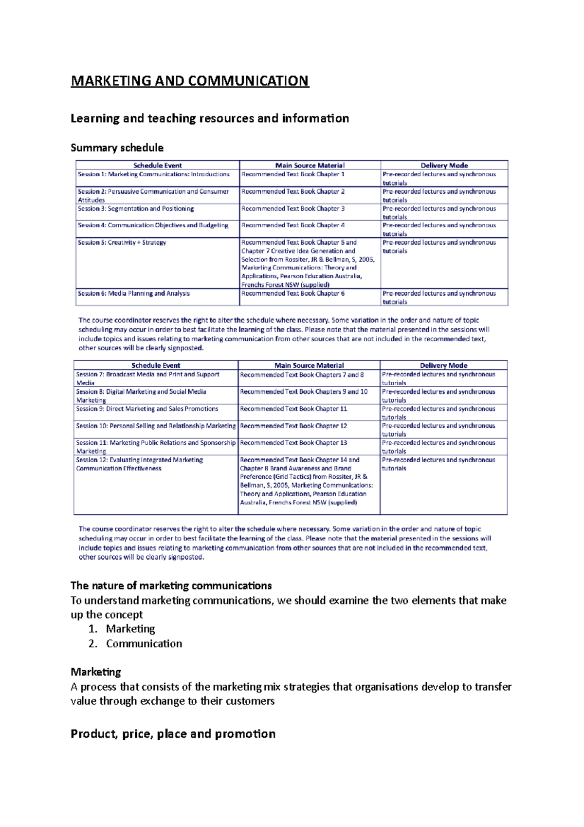Marketing AND Communication - MARKETING AND COMMUNICATION Learning and ...