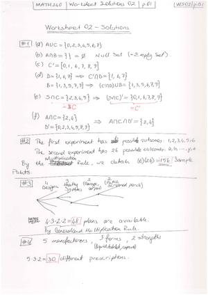 MATH240 Worksheet 10 - MATH 240 – Worksheet 10 NOTE:The problems are ...