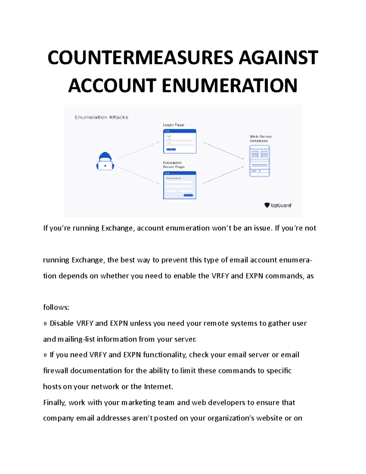 Countermeasures Against Account Enumeration - COUNTERMEASURES AGAINST ...