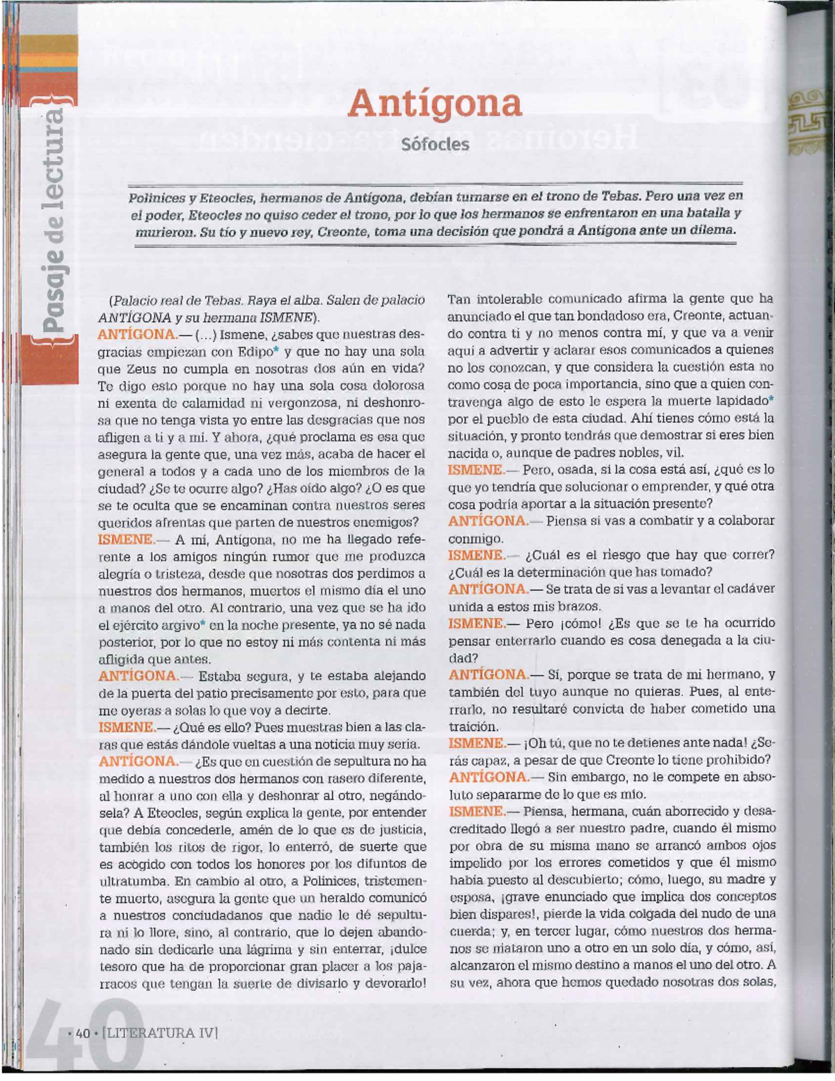 Antigona - Literatura - Antígona Sófocles Polinices y Eteocles ...