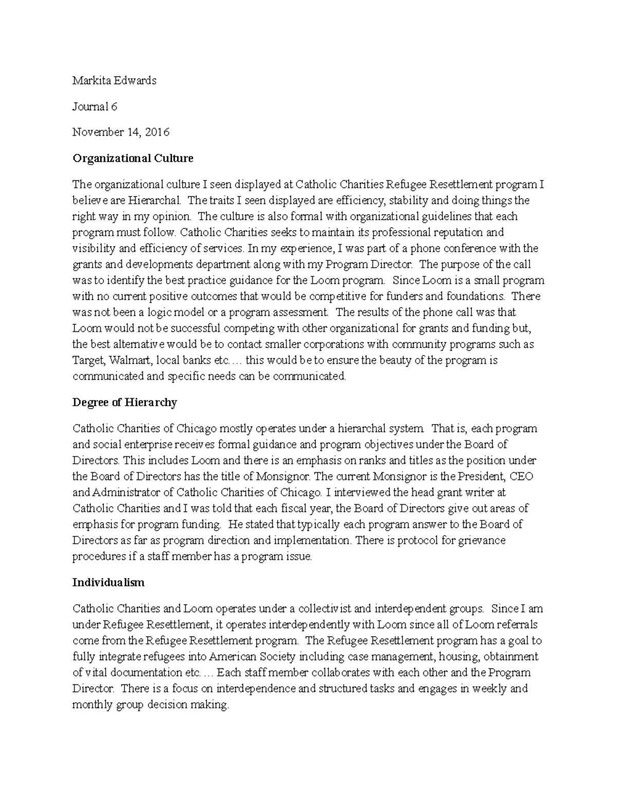 Journal 6 updated - Markita Edwards Journal 6 November 14, 2016 ...