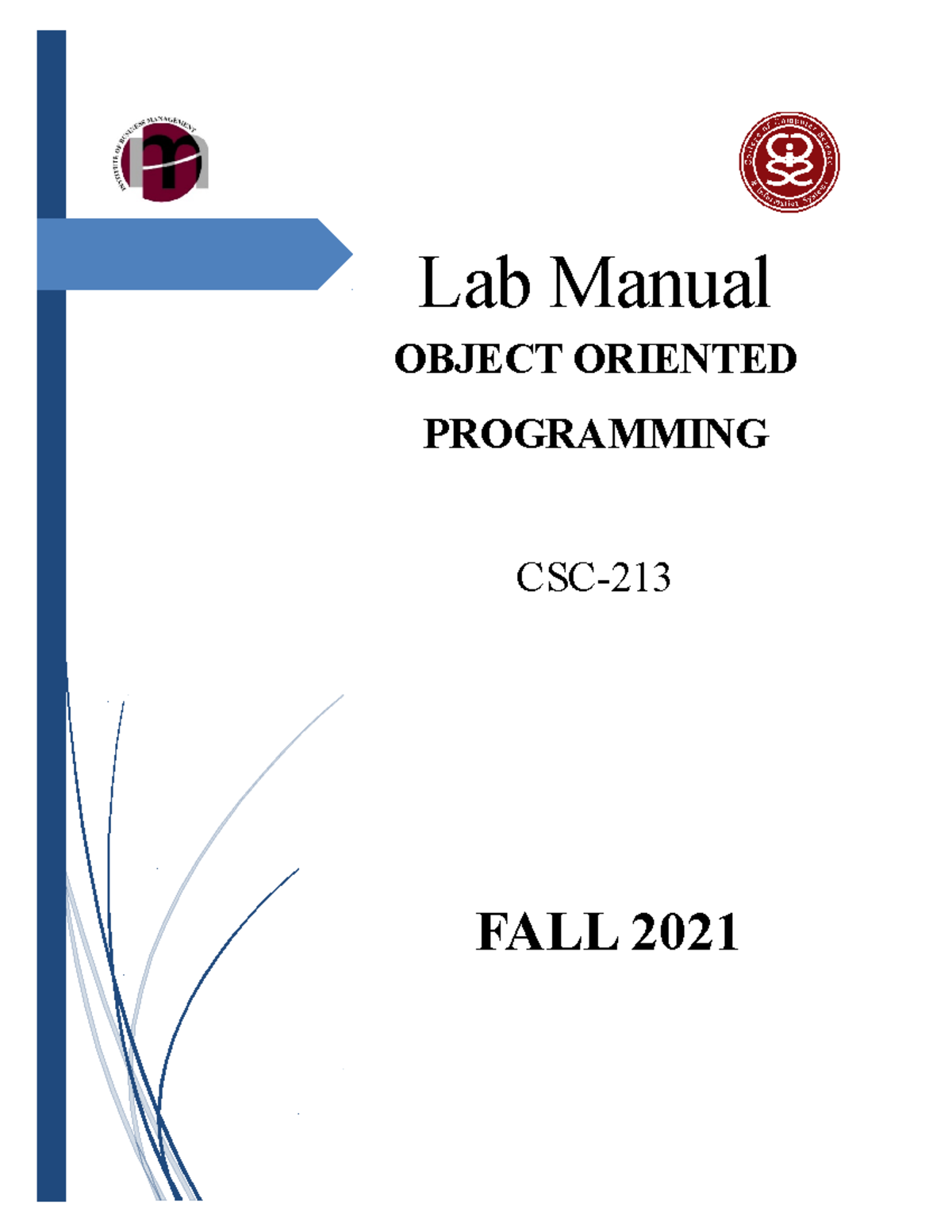 Lab Manual Object oriented programming - IS Audit - IoBM - Studocu