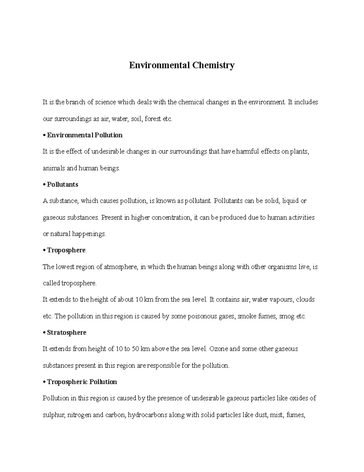 Environmental Chemistry of nitrogen and sulfur - Environmental ...