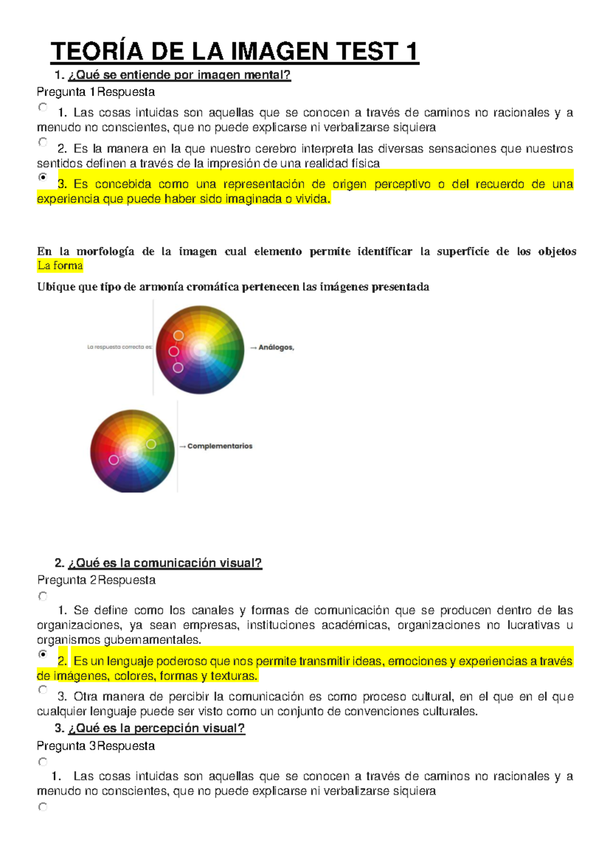 Preguntas Teoría DE LA Imagen completo - TEORÍA DE LA IMAGEN TEST 1 ...