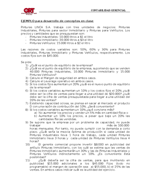 Hoja de Formulas de Fundamentos de contabilidad de Gesti Ã³n V2 - Gestión. Módulo 2 - CVU 1. p ...