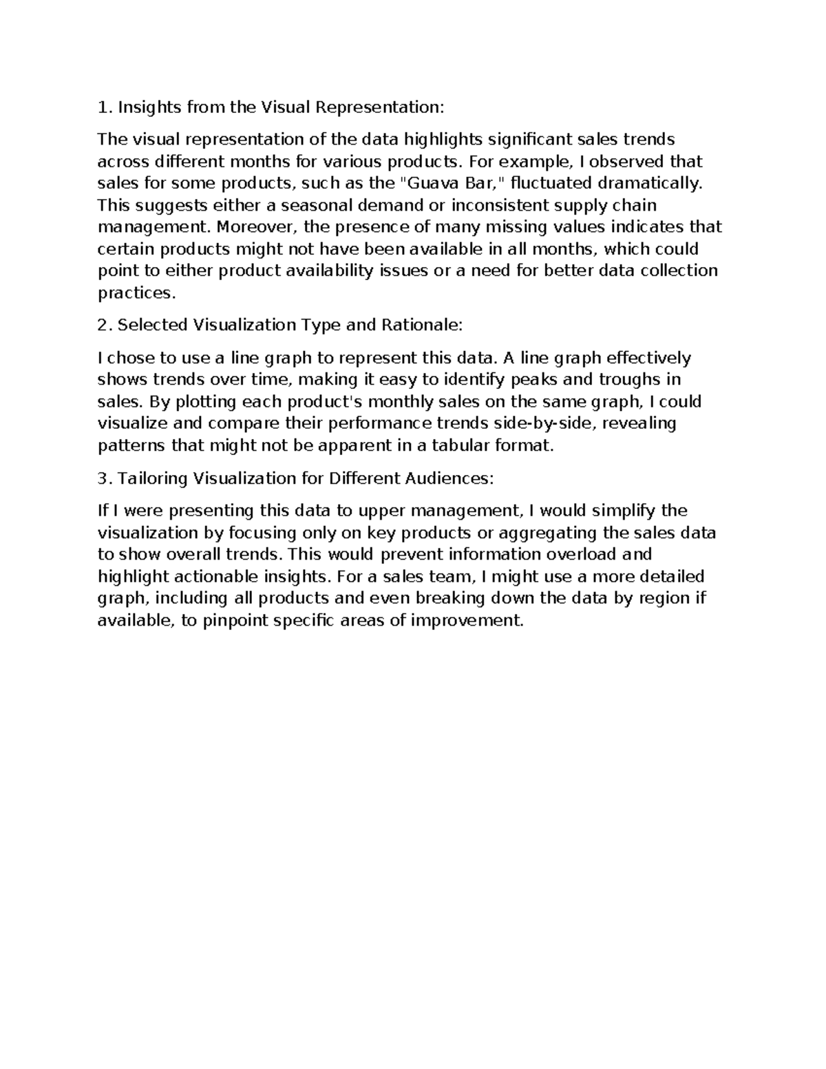Discussion 4 - Insights from the Visual Representation: The visual ...