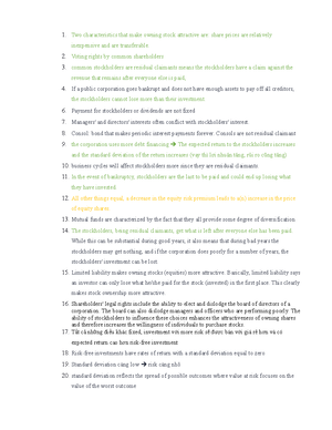 Summary Chapter 7+8 - Summary Chapter 7 + 8 CHAPTER 7: Net Present ...