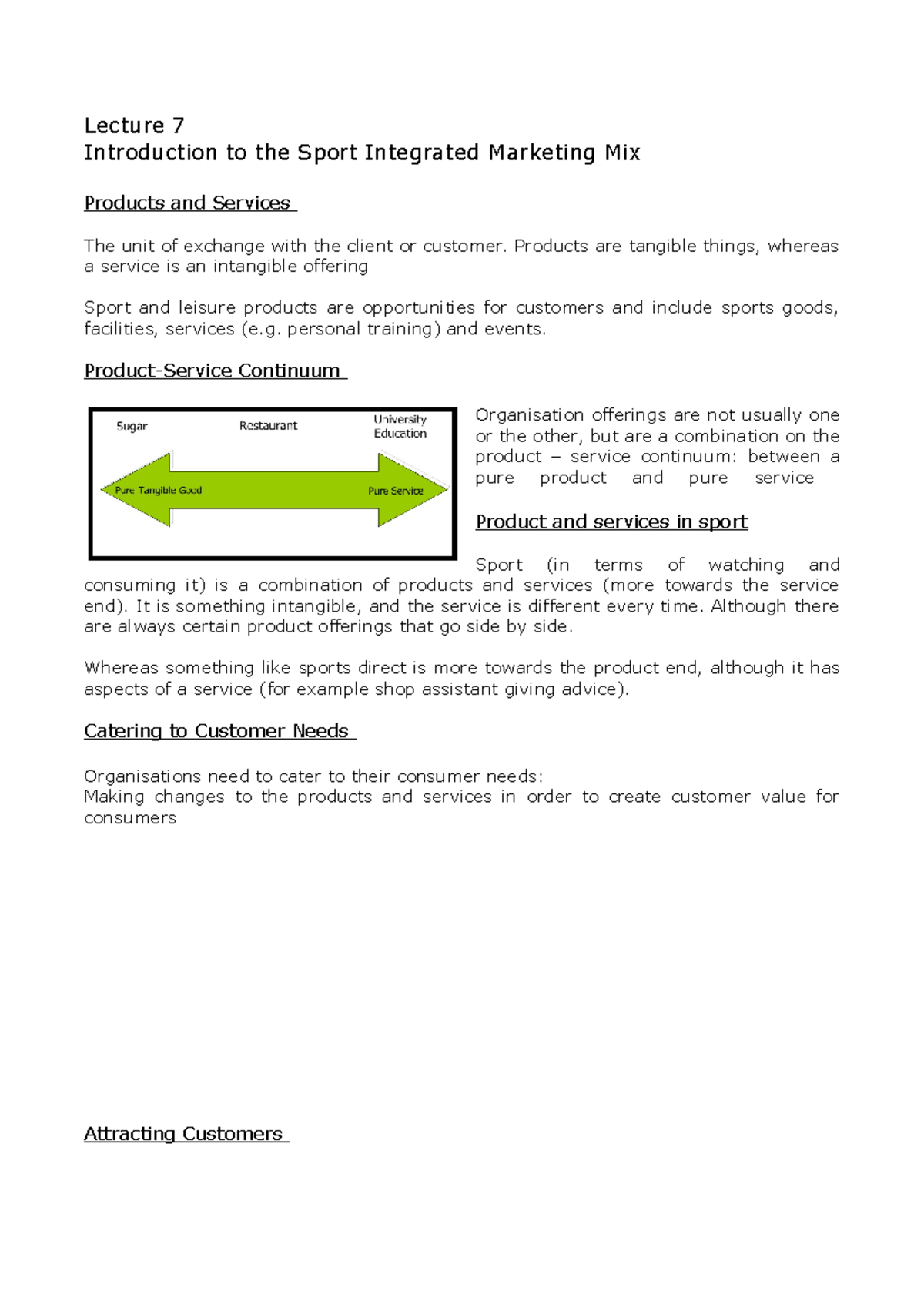 Lecture 7 - Introduction to the Sport Integrated Marketing Mix ...