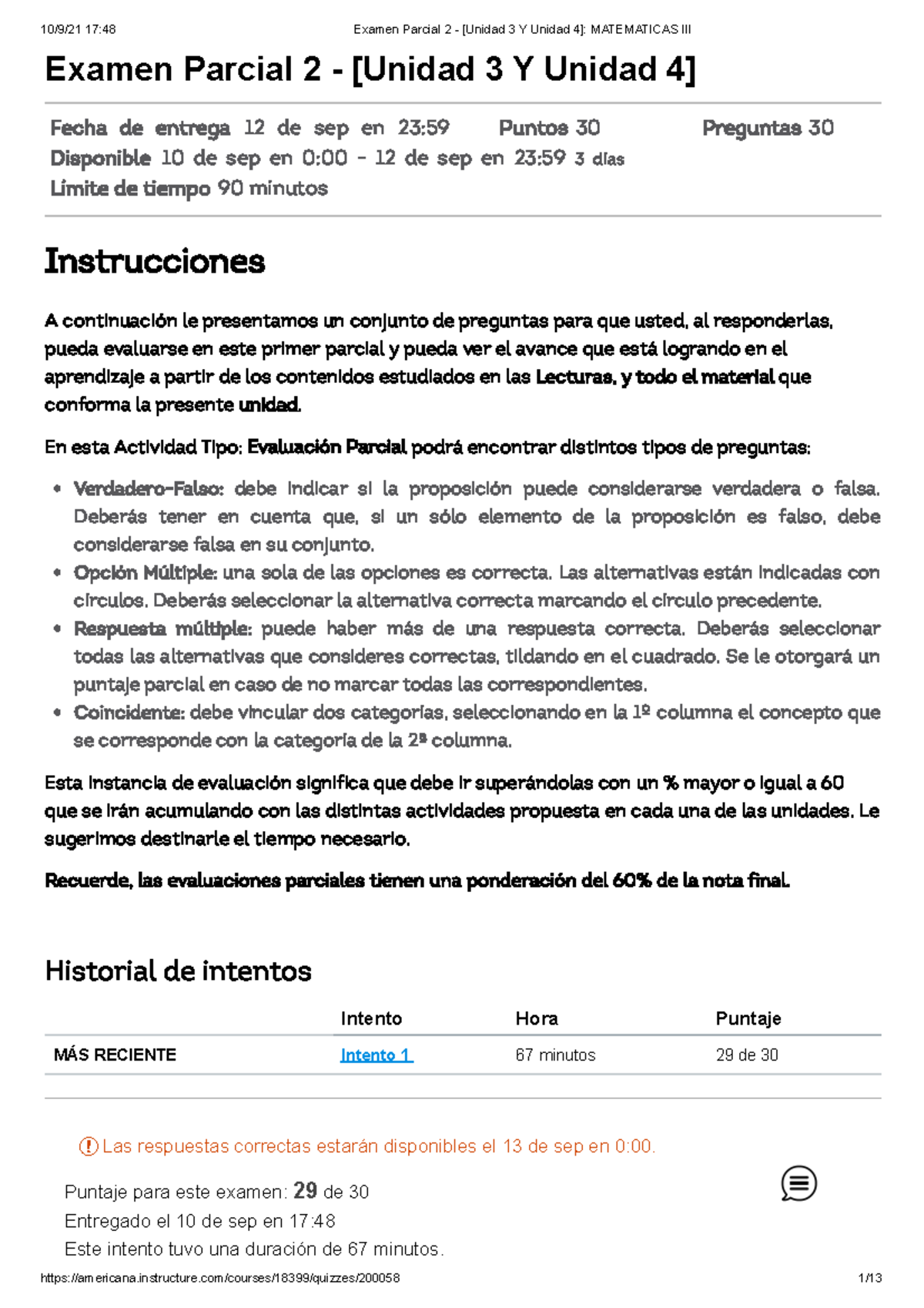 Examen Parcial 2-[Unidad 3 Y Unidad 4] Matematicas III - Examen Parcial 2 - [Unidad 3 Y Unidad 4 ...