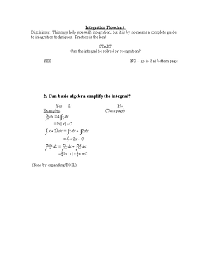 Integration Flowchart - Integration Flowchart Disclaimer: This may help ...