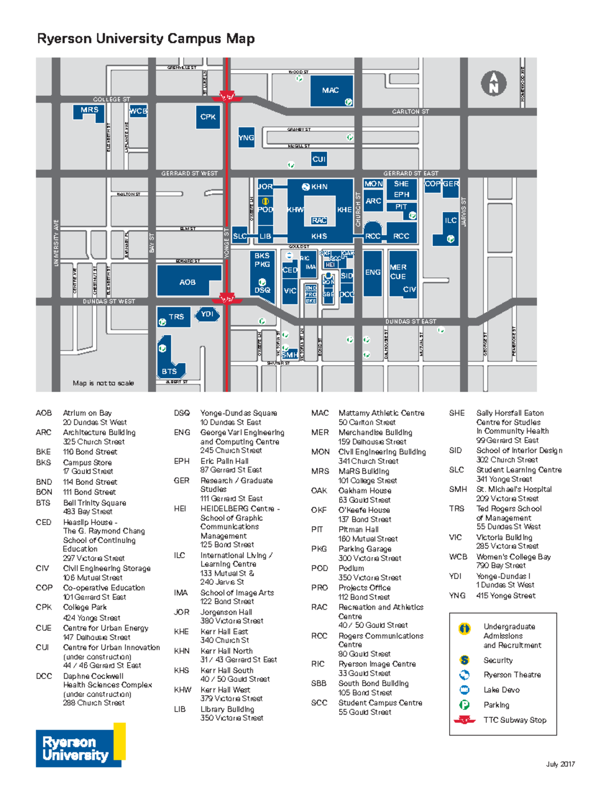 5.4 campus map - a map - July 2017 SIDSID DCCDCC BTS TRS YDI CED VIC ...