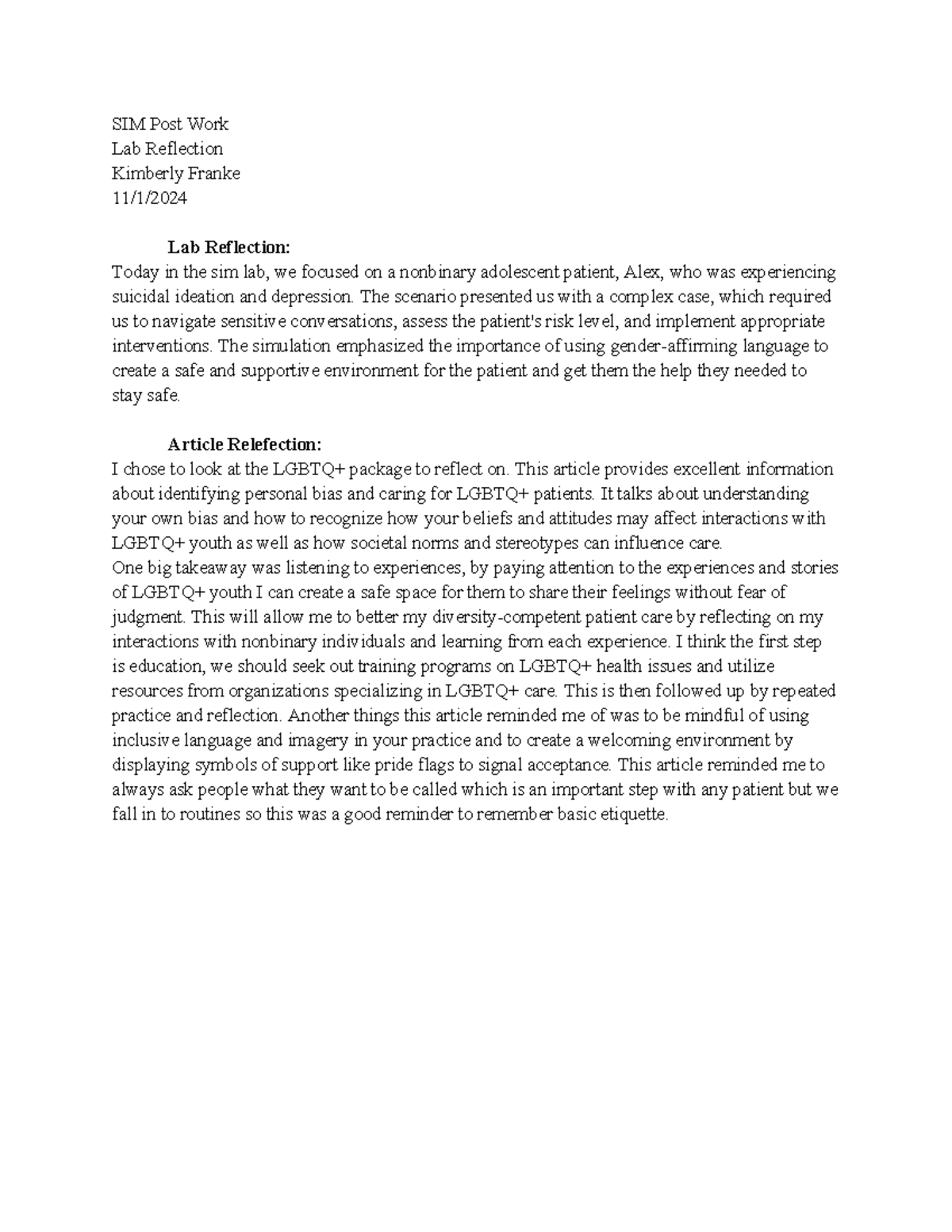 SIM Post Work - Post simulation lab on SI - SIM Post Work Lab ...