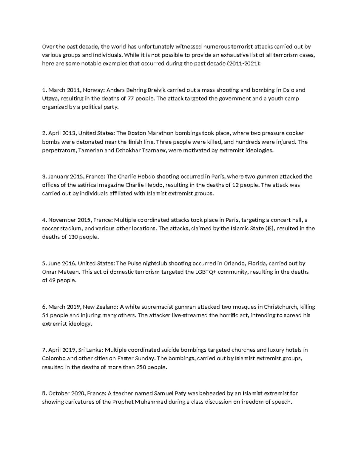 Over the past decade - These are just a few of the notable changes and ...