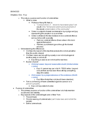 Criminal Law Chapter 8 - Introduction: Other Crimes Against The Person ...
