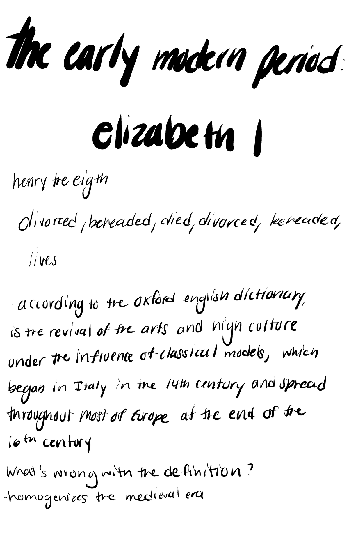 British Literature Early Modern Period (Elizabeth I) - the early modern ...
