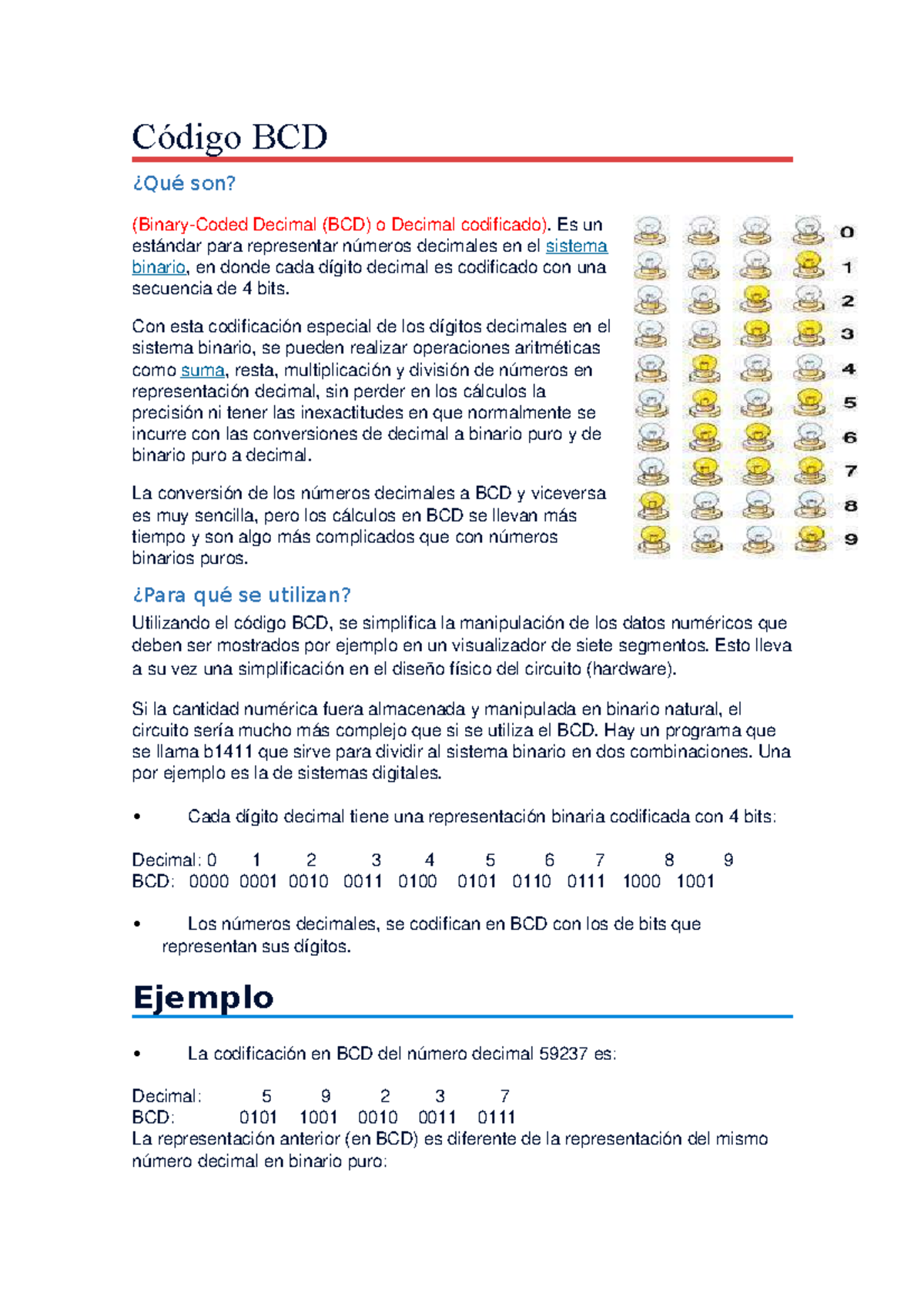Laboratorio - SE HABLA DE CODIGO BCD,CODIGO DE ACESO A3, Y OTROS TEMAS MAS - Código BCD ¿Qué son ...