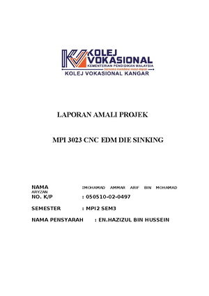 BMC Cikgu Syikin - bmc - KOLEJ VOKASIONAL SEPANG KEUSAHAWANAN UES 3 012 (TUGASAN BERKUMPULAN ...