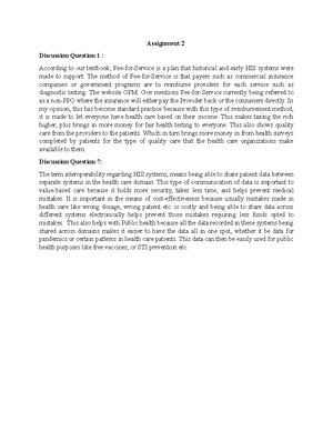 Assignment 4 - Discussion questions about project management importance ...