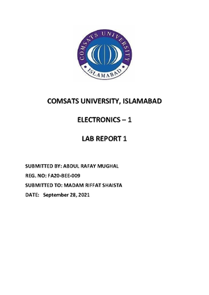 EEE231 Electronics 1 Lab Manual - EEE 231 Electronics I Electronics I ...