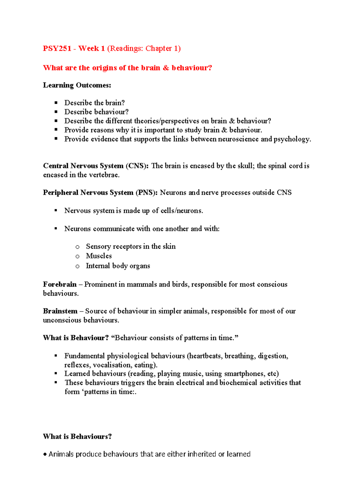 Chapter 1-2 Quiz - Quiz materials - PSY251 - Week 1 (Readings: Chapter ...