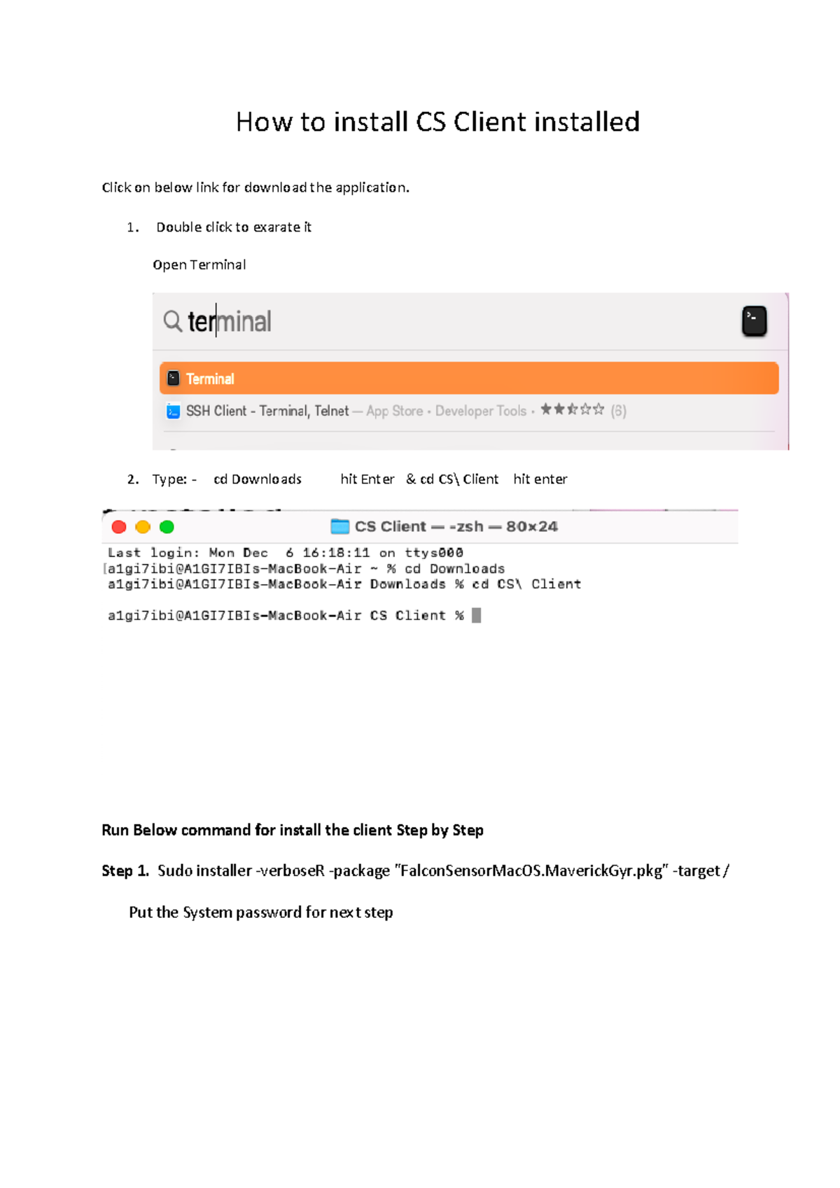 CS-SOP - Very imp - How to install CS Client installed Click on below ...