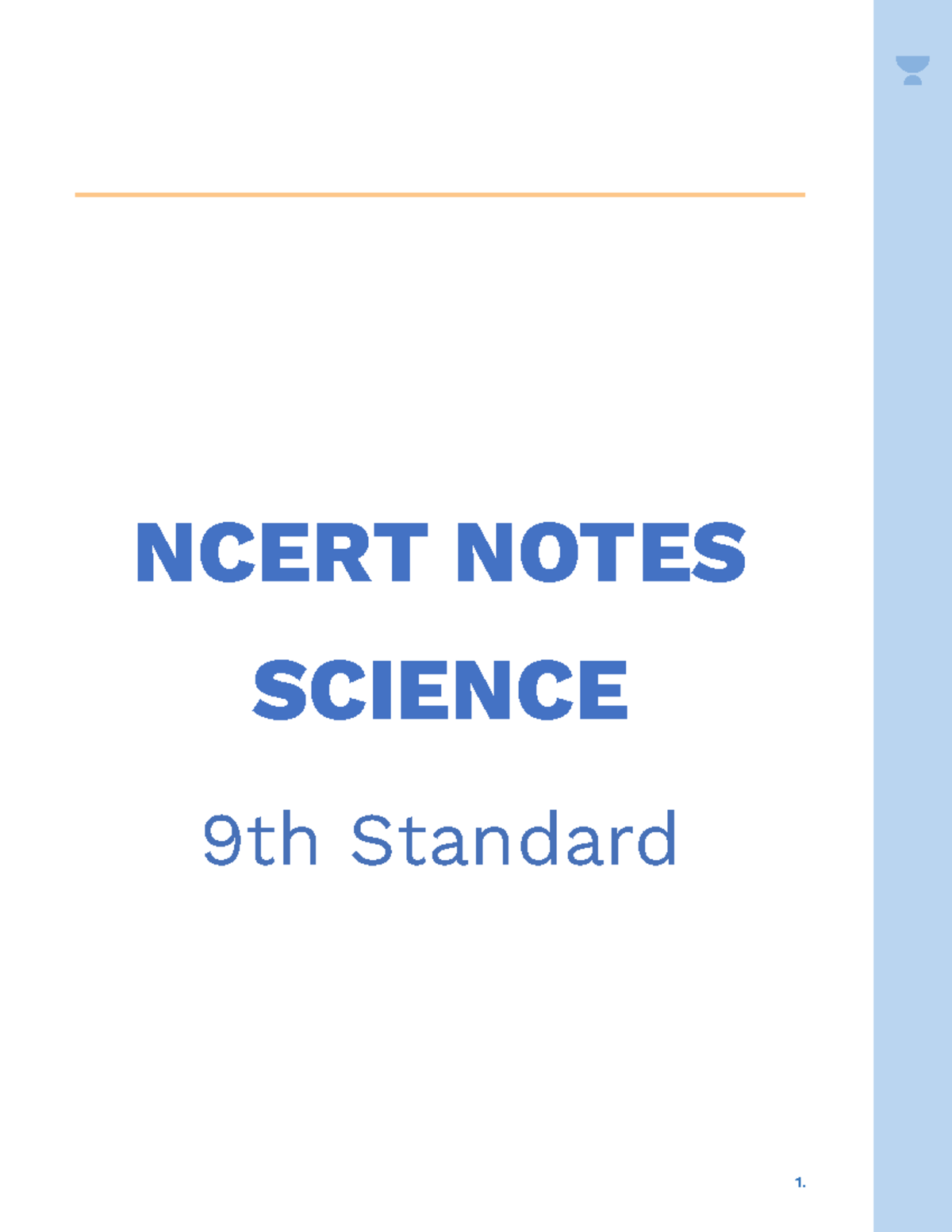 Science 9TH - Nothing - NCERT NOTES SCIENCE 9th Standard Content Sheet ...
