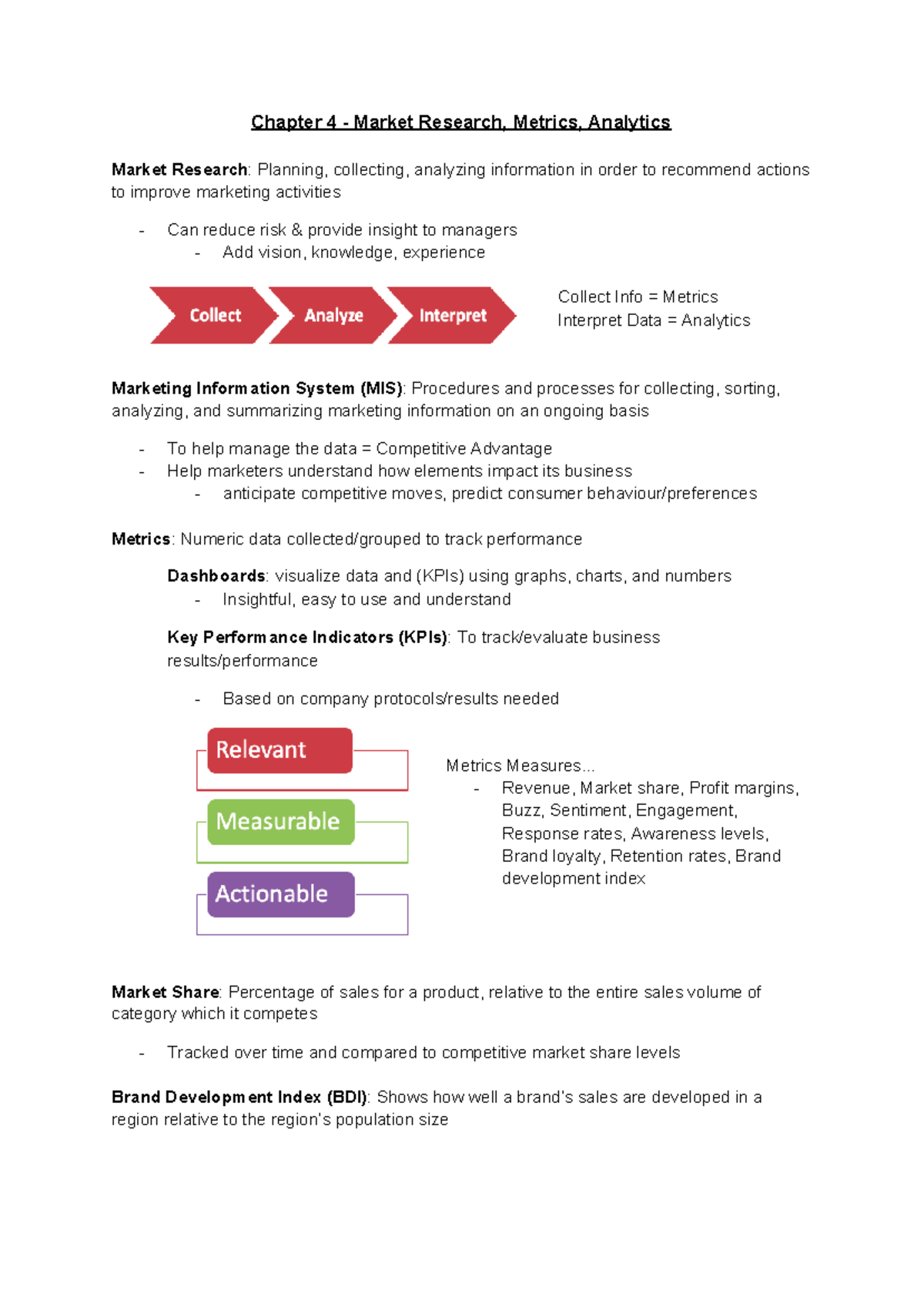 Chapter 4 - Market Research, Metrics, Analytics - Chapter 4 - Market ...