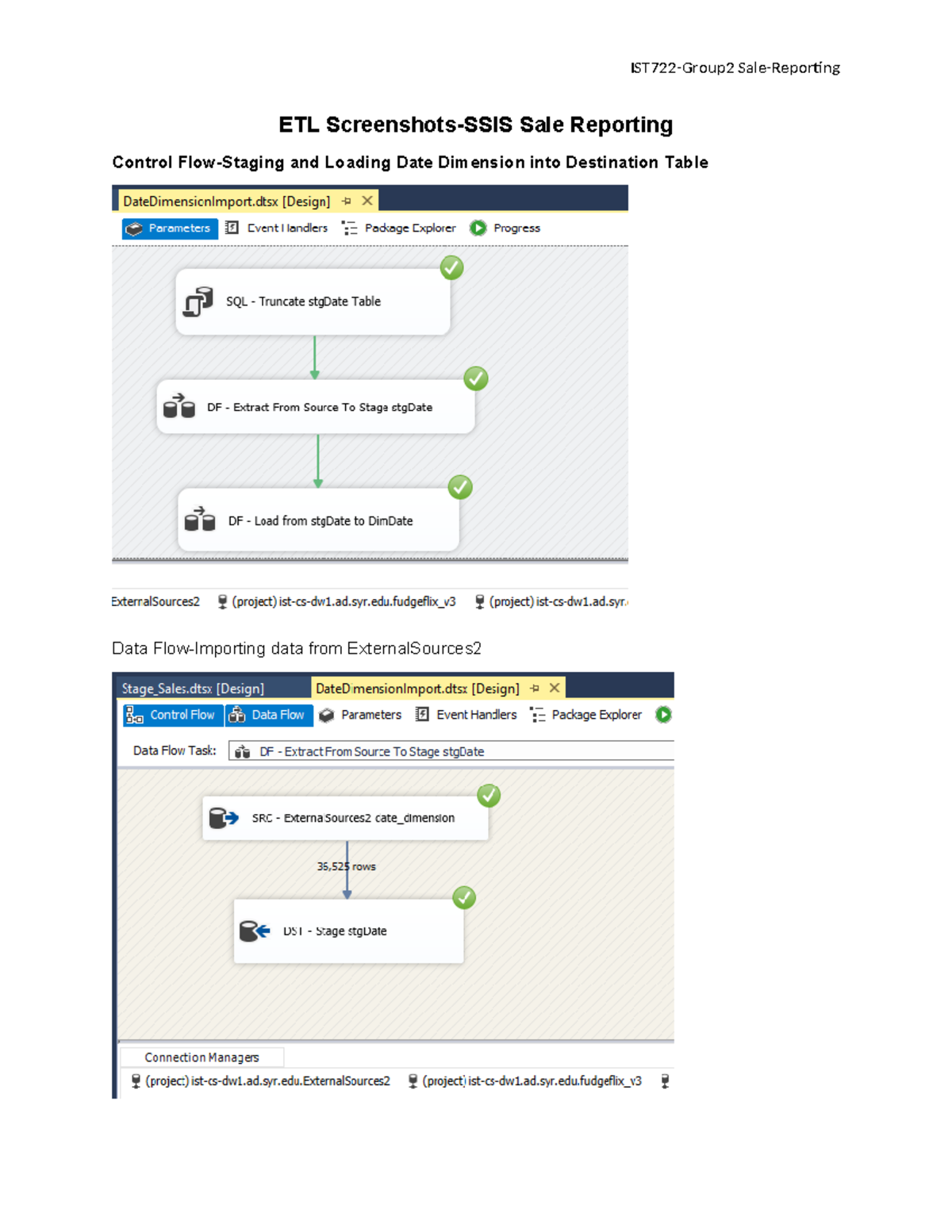 ETL-Documentation - ETL Screenshots-SSIS Sale Reporting Control Flow ...
