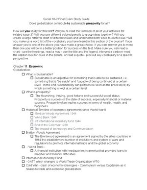 Social Studies - Grade: 10 - High School - Canada - Studocu
