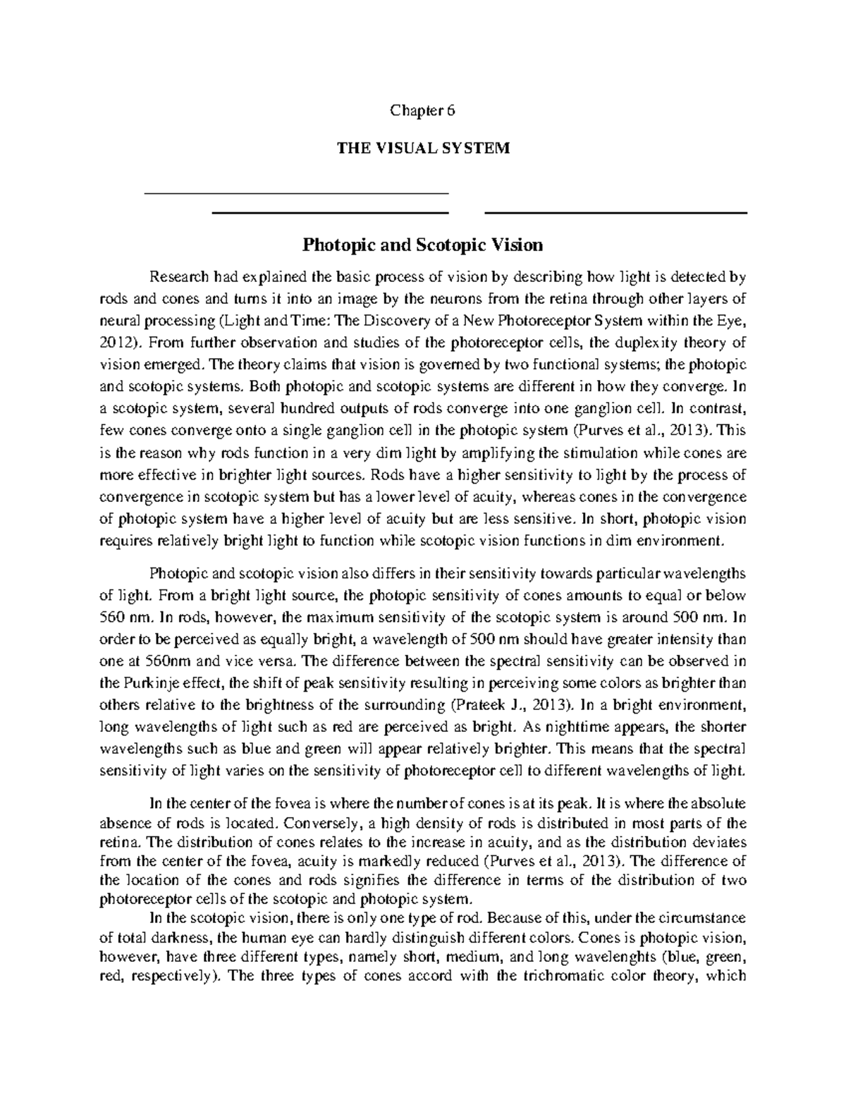 Cog P-Photopic and Scotopic Vision - Chapter 6 THE VISUAL SYSTEM ...