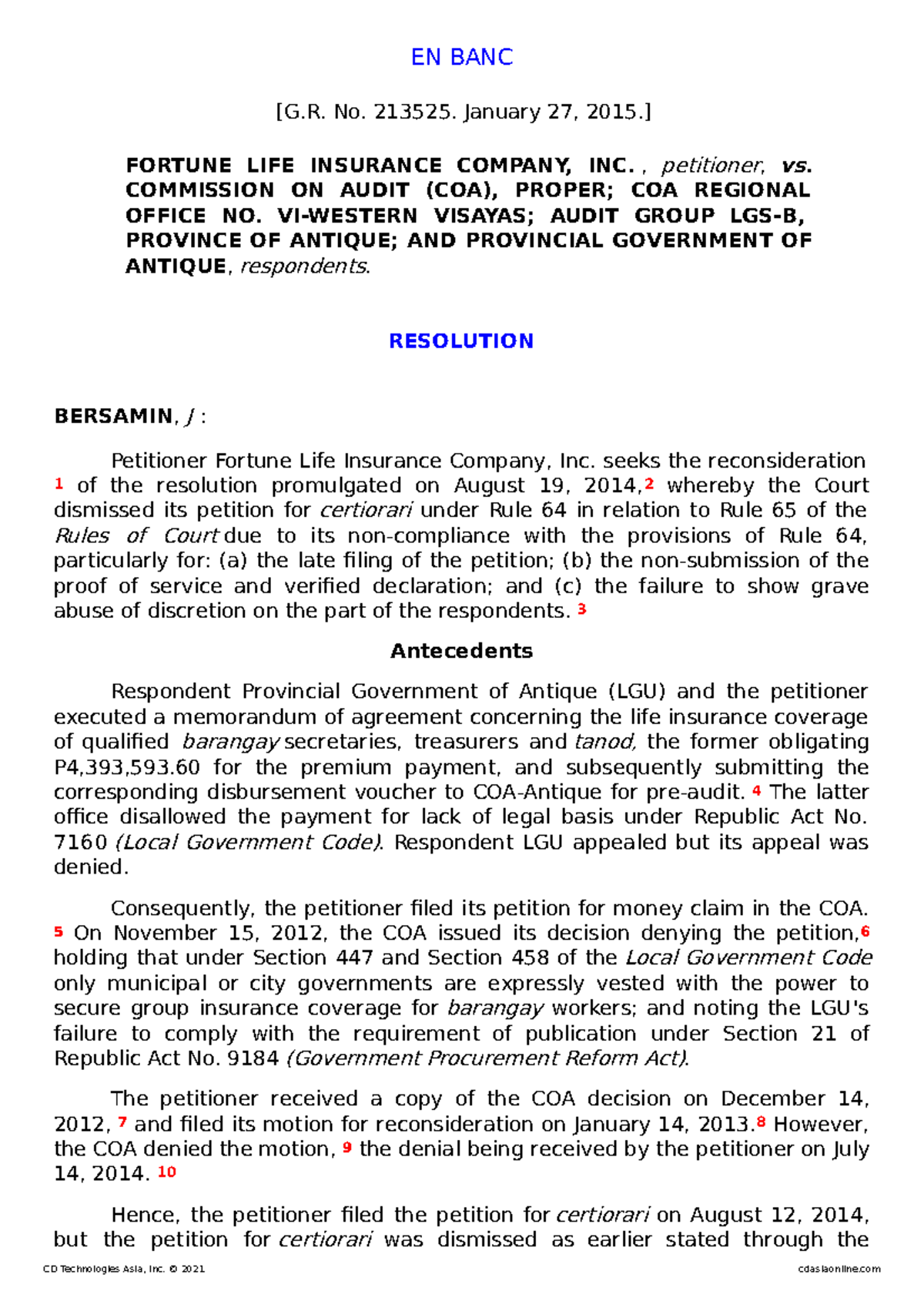 Rule 63 Cases 11-15 Declaratory Relief - EN BANC [G. No. 213525 ...