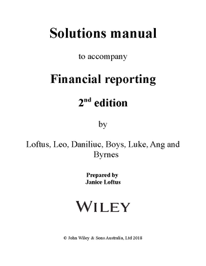 Tutorial Solutions Week 7 - Tutorial Questions Week 7 Multiple Choice ...