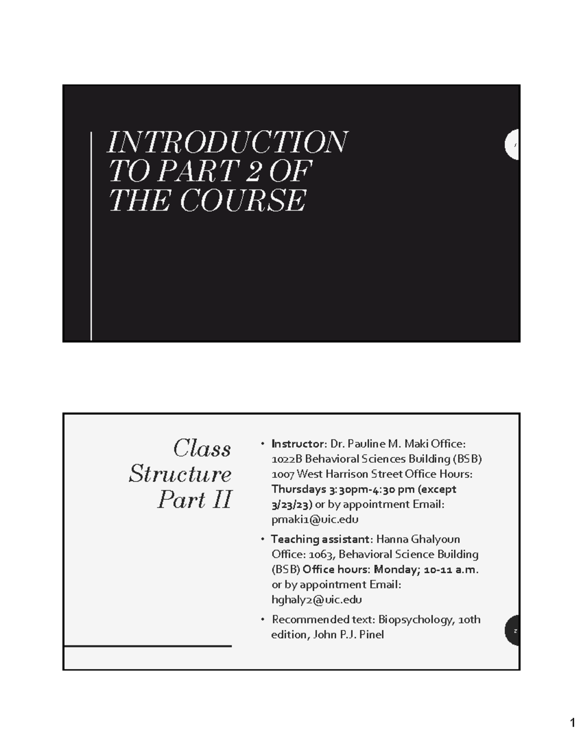 Week 9 Lecture 1 Brain Damage Handout 3 - PSCH 262 - UIC - Studocu