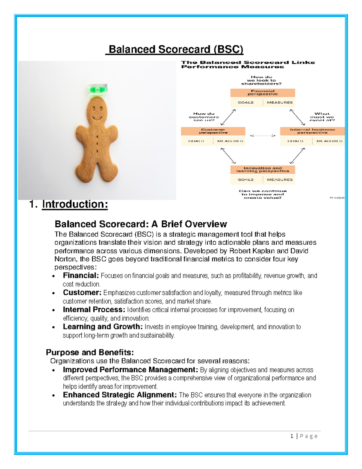 Balanced Scorecard (BSC) - Introduction: Balanced Scorecard: A Brief ...