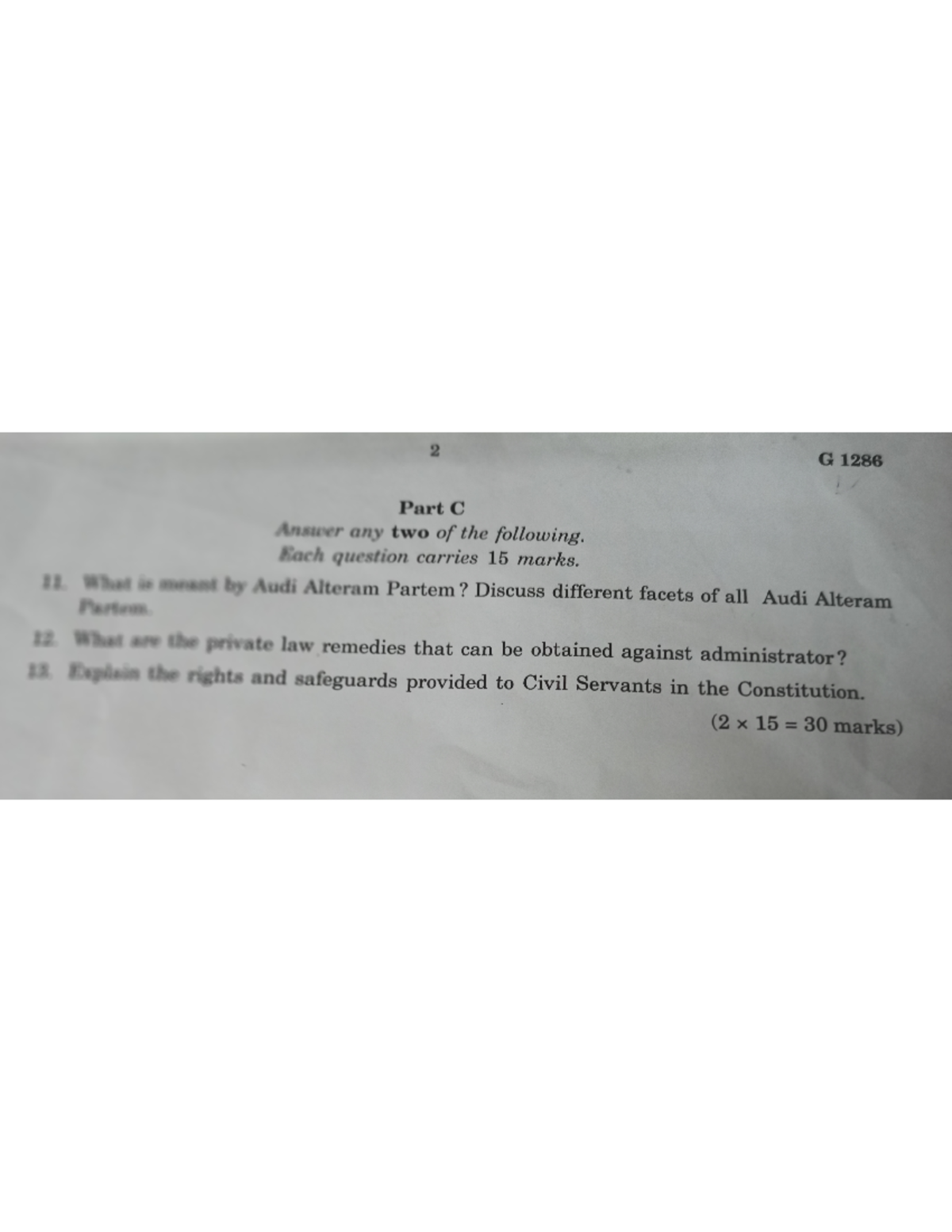 administrative law question paper - 3 year /5 year LL.B. - Studocu