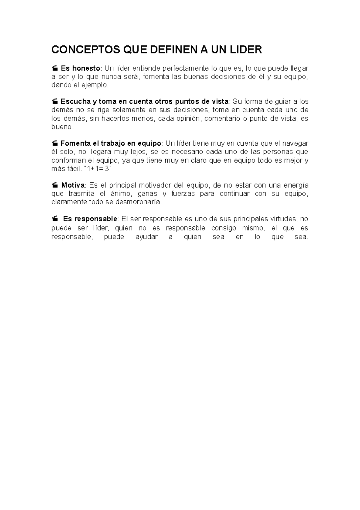 Manuel Conceptos QUE Definen A UN Lider - CONCEPTOS QUE DEFINEN A UN ...