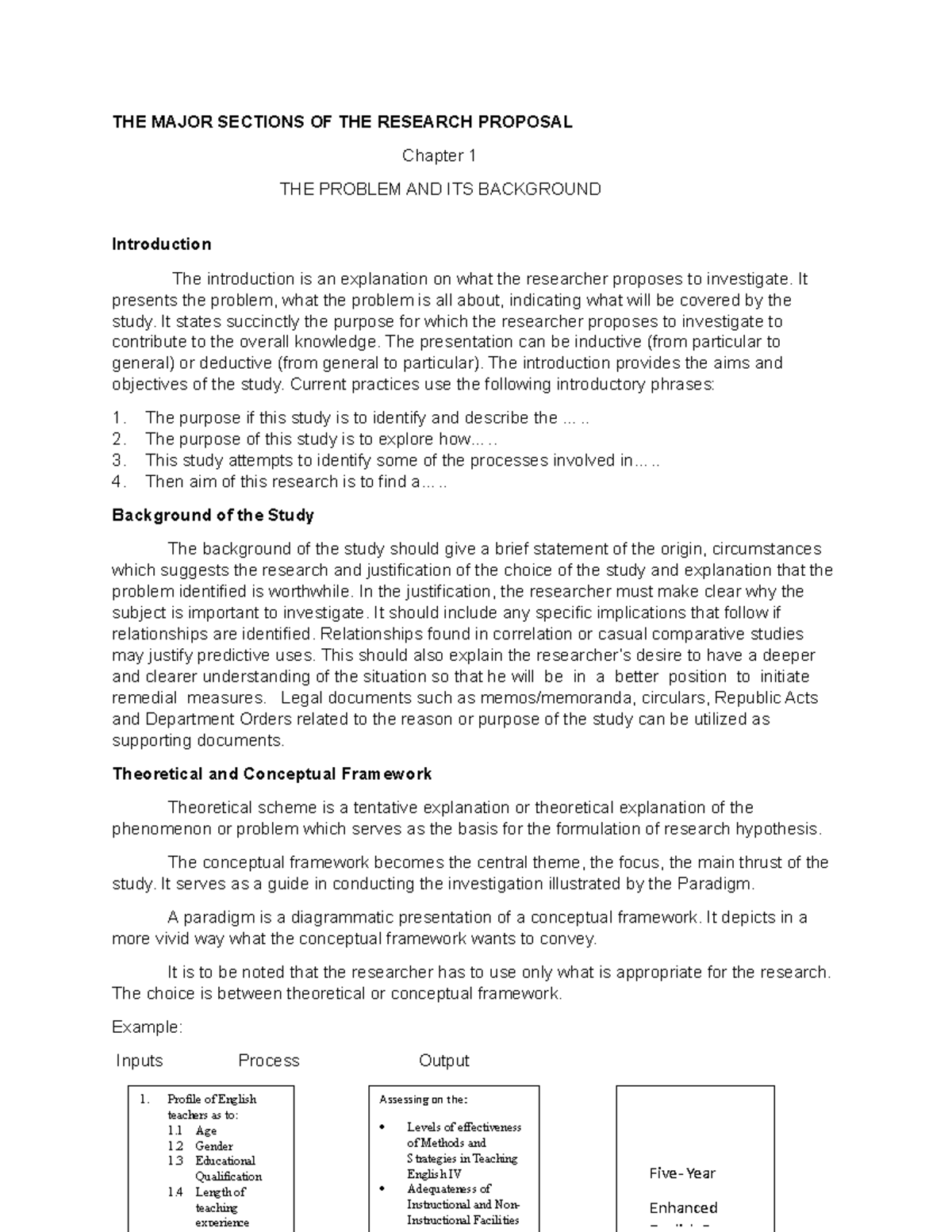Research Method in PA. Module 2 - THE MAJOR SECTIONS OF THE RESEARCH ...