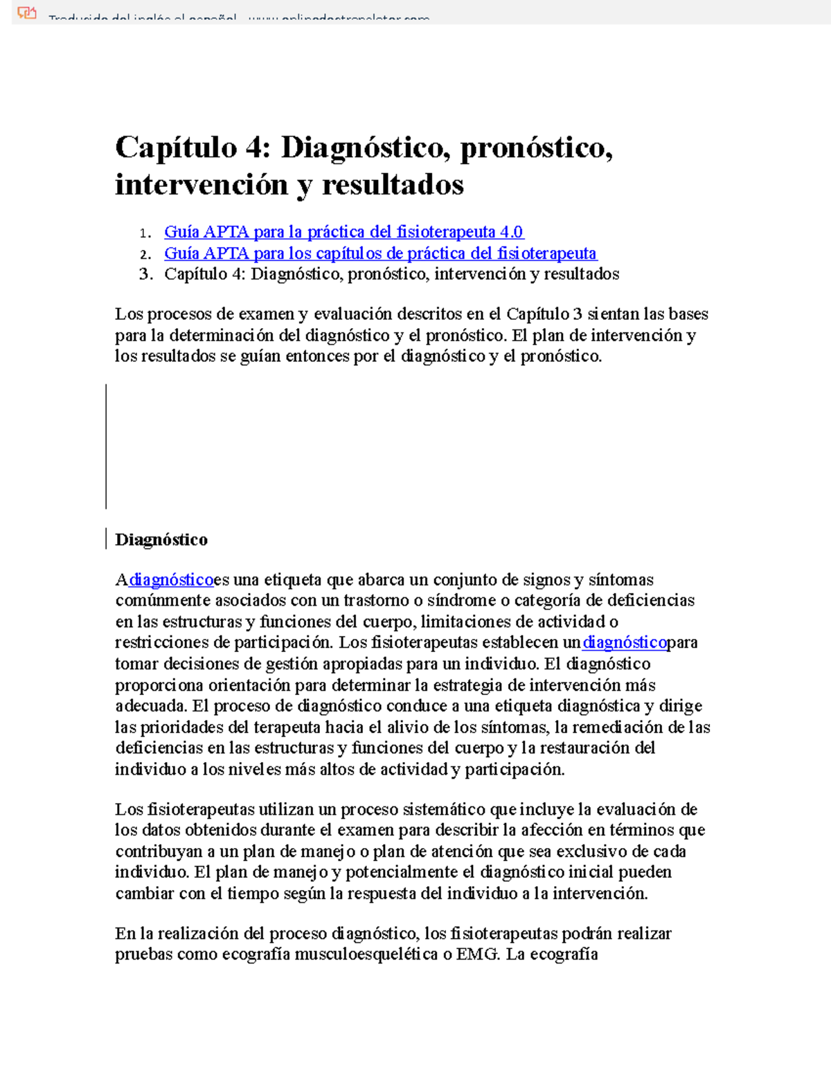 GUIA APTA 4 - GUIA APTA 4.0 - Capítulo 4: Diagnóstico, pronóstico ...