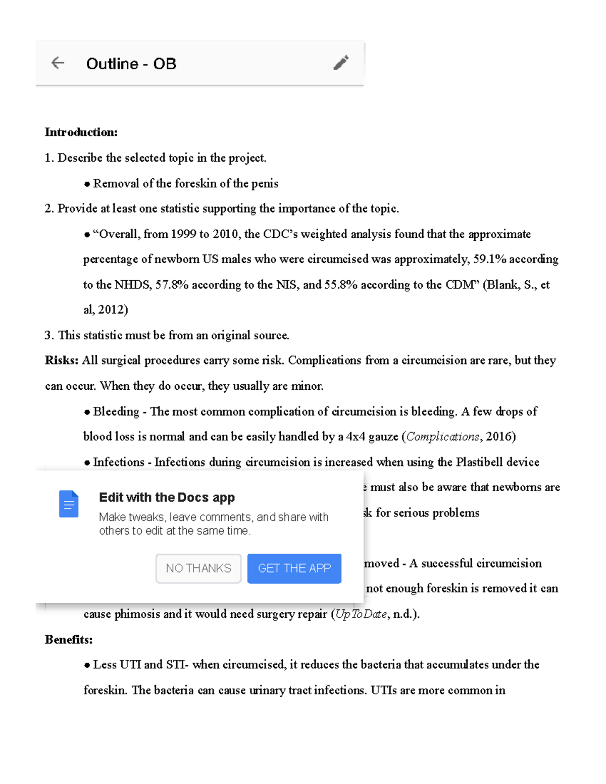 Outline - OB - isbar - NR-327 - Chamberlain University - Studocu