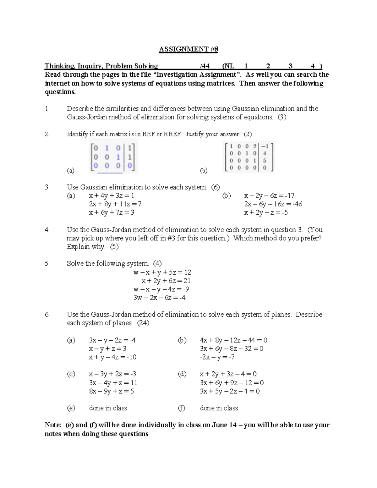Assignment #8 (Spring 2022) - ASSIGNMENT # 8 Thinking, Inquiry, Problem ...