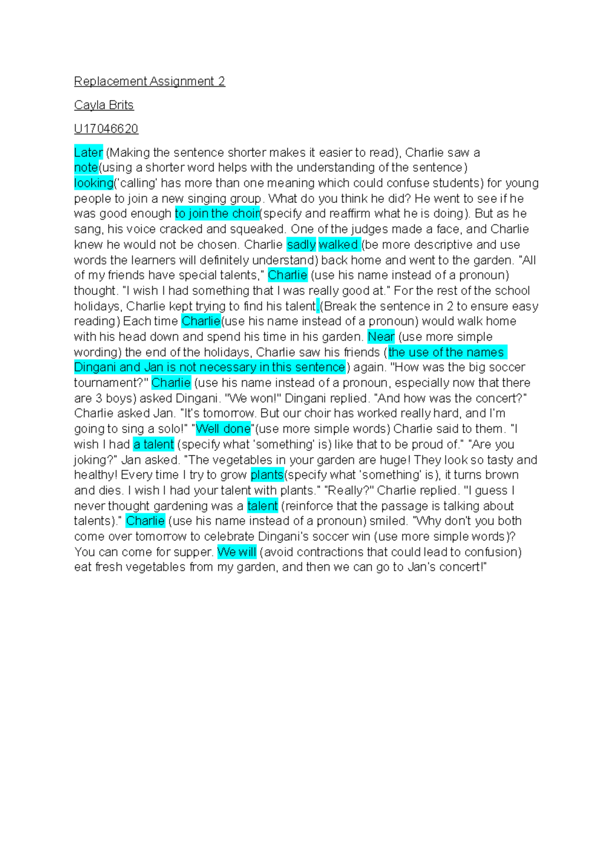 JVB 220 Replacement Assignment 2 Answer - Replacement Assignment 2 ...