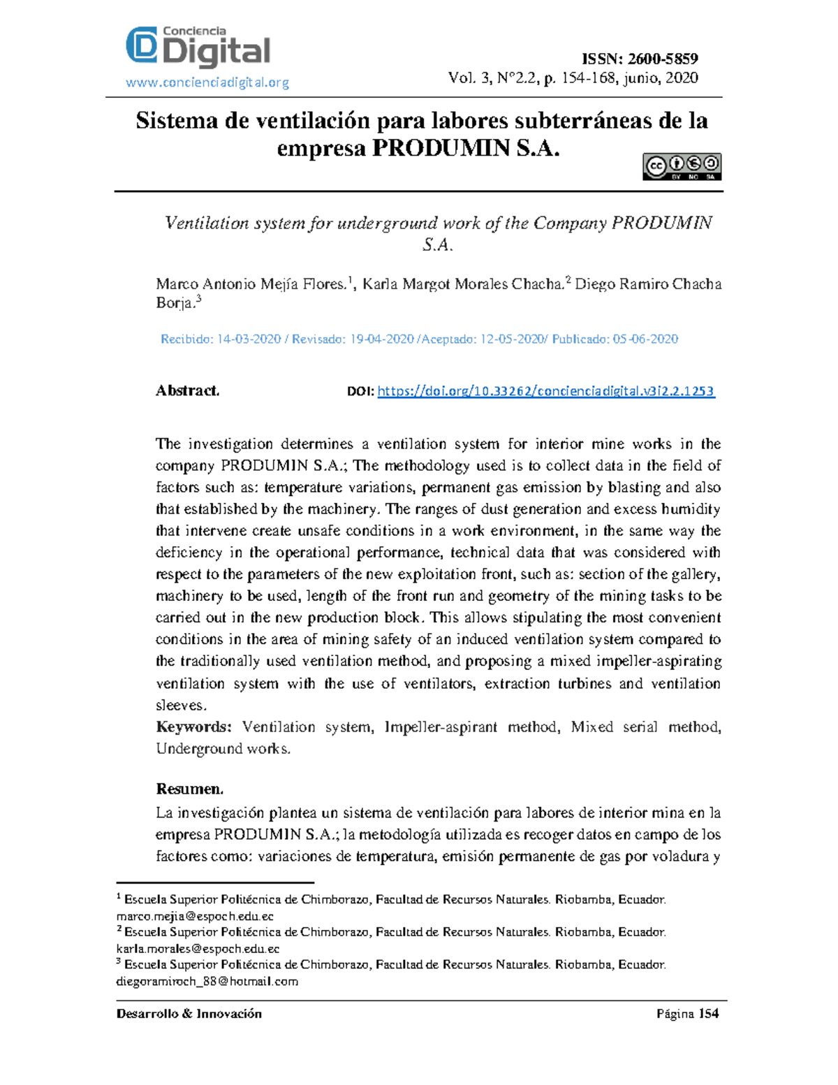 1253-Texto del artículo-5535-2-10-202006 09 - Vol. 3, N°2, p. 1 54 - 168 , junio, 2020 - Studocu