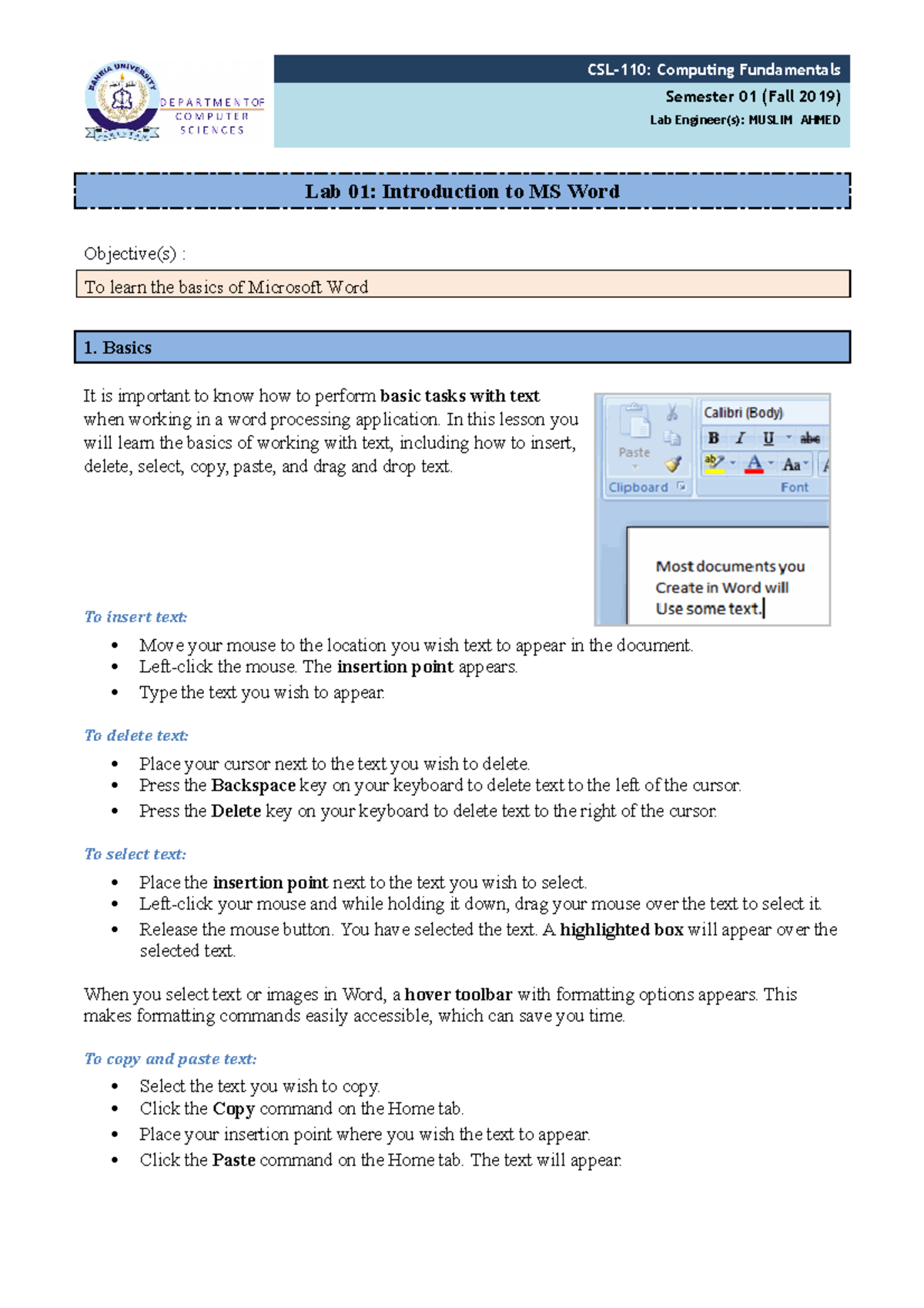 Introduction to Communication and Technology CSC-110-T Assignment for ...